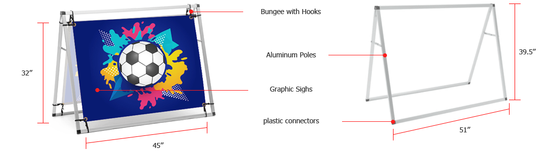 4ft A-Frame Banner Display|A Frame Banner Stand - Signleader