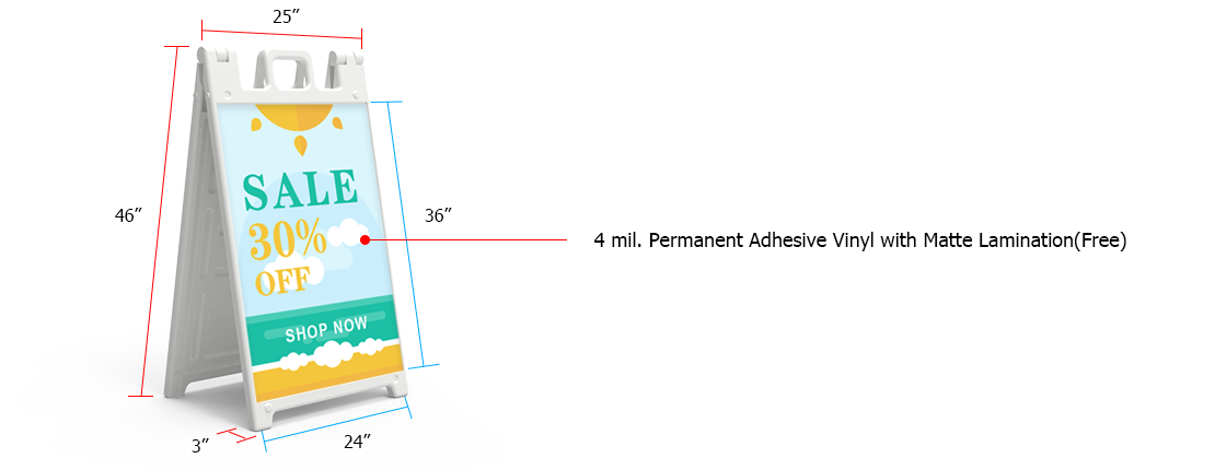 Standard White Signicade A-Frame|Sidewalk Signs - Signleader