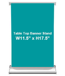 Custom Table Top Banner Stand, Mini Retractable Banner Stand - Signleader