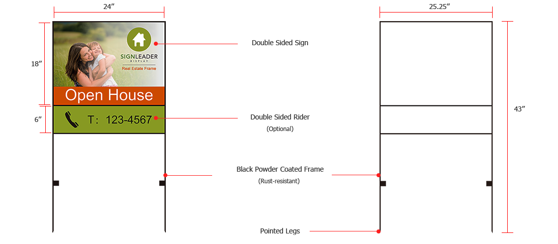 Real Estate Sign Frames|Sign Frames Near Me - Signleader