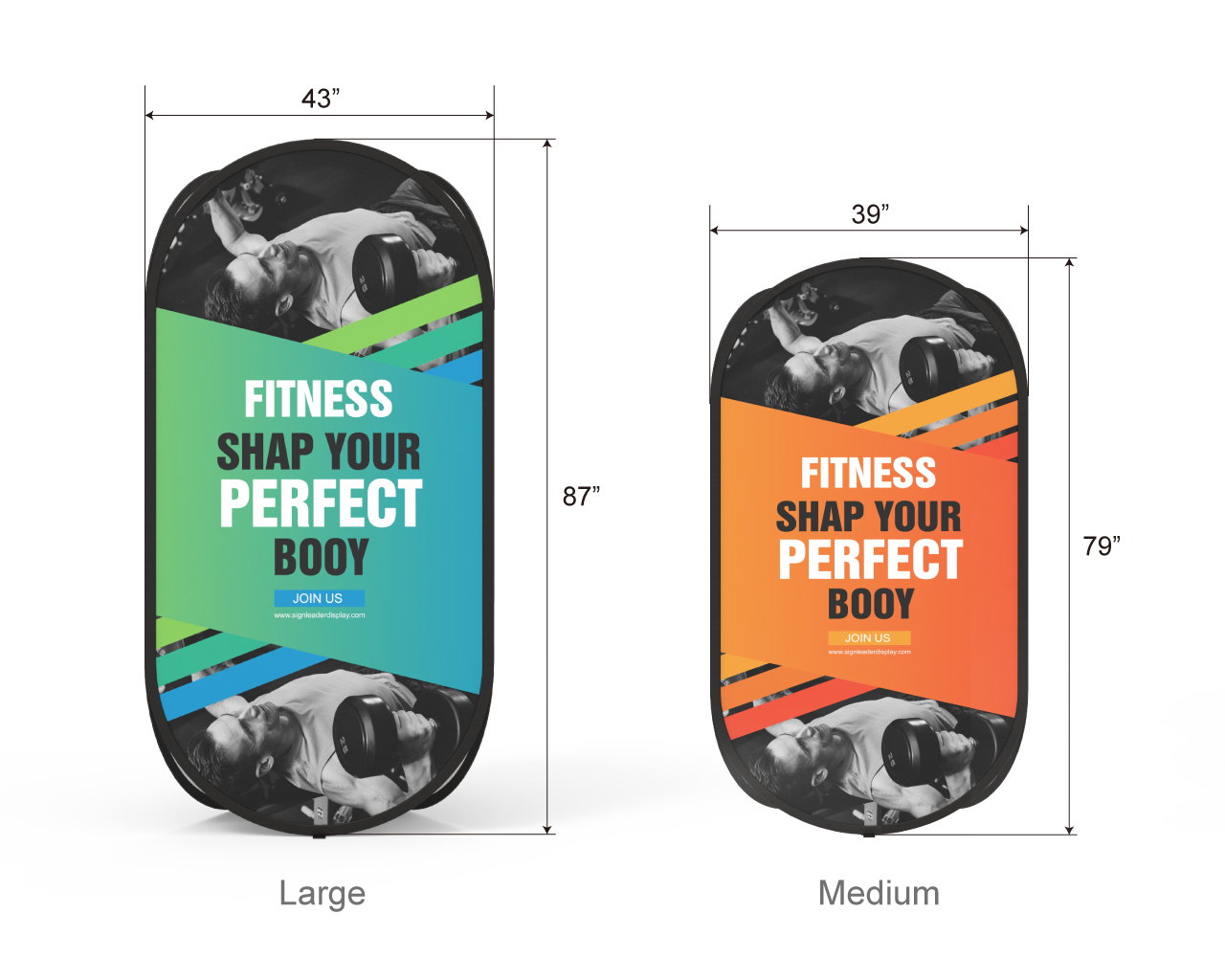 Triple-Sided Tower A-Frame Banner Stand - Signleader